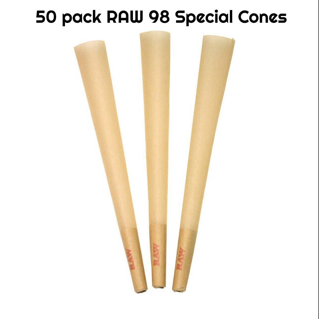 RAW Classic Natural Unrefined Pre Rolled Cones 50 Cones Pack – 98 ...