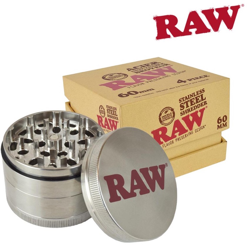 RAW Stainless Steel Shredder Grinder Large 60mm - Black Sheep Brands